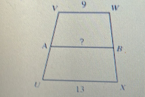 The image shows a trapezoid with the | StudyX