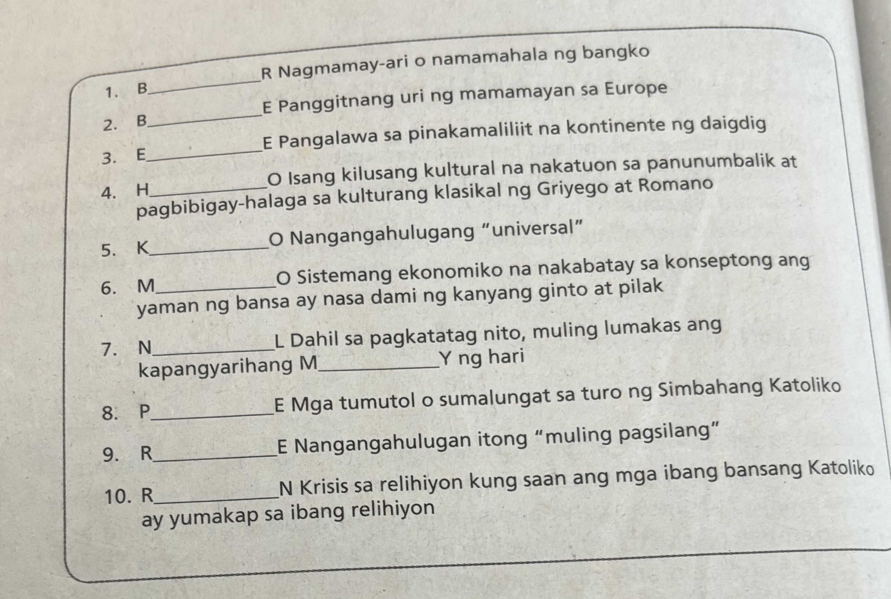 1. B E Panggitnang uri ng mamamayan sa | StudyX