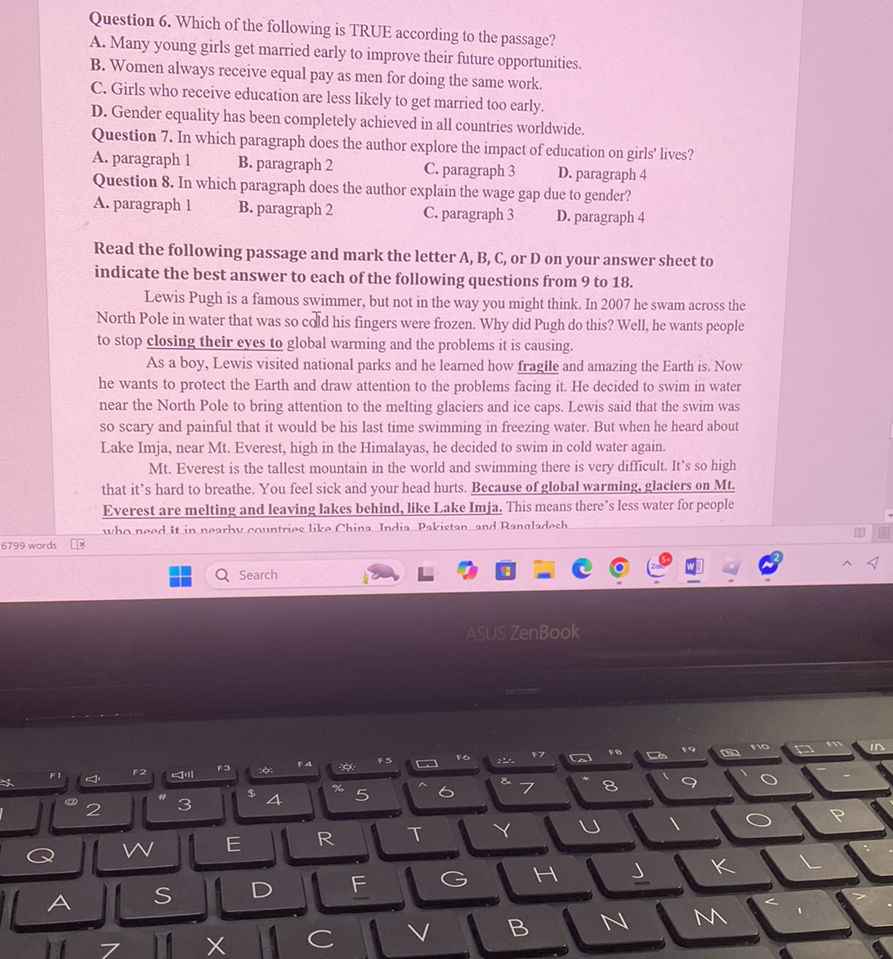 Question 6. Which of the following is TRUE | StudyX