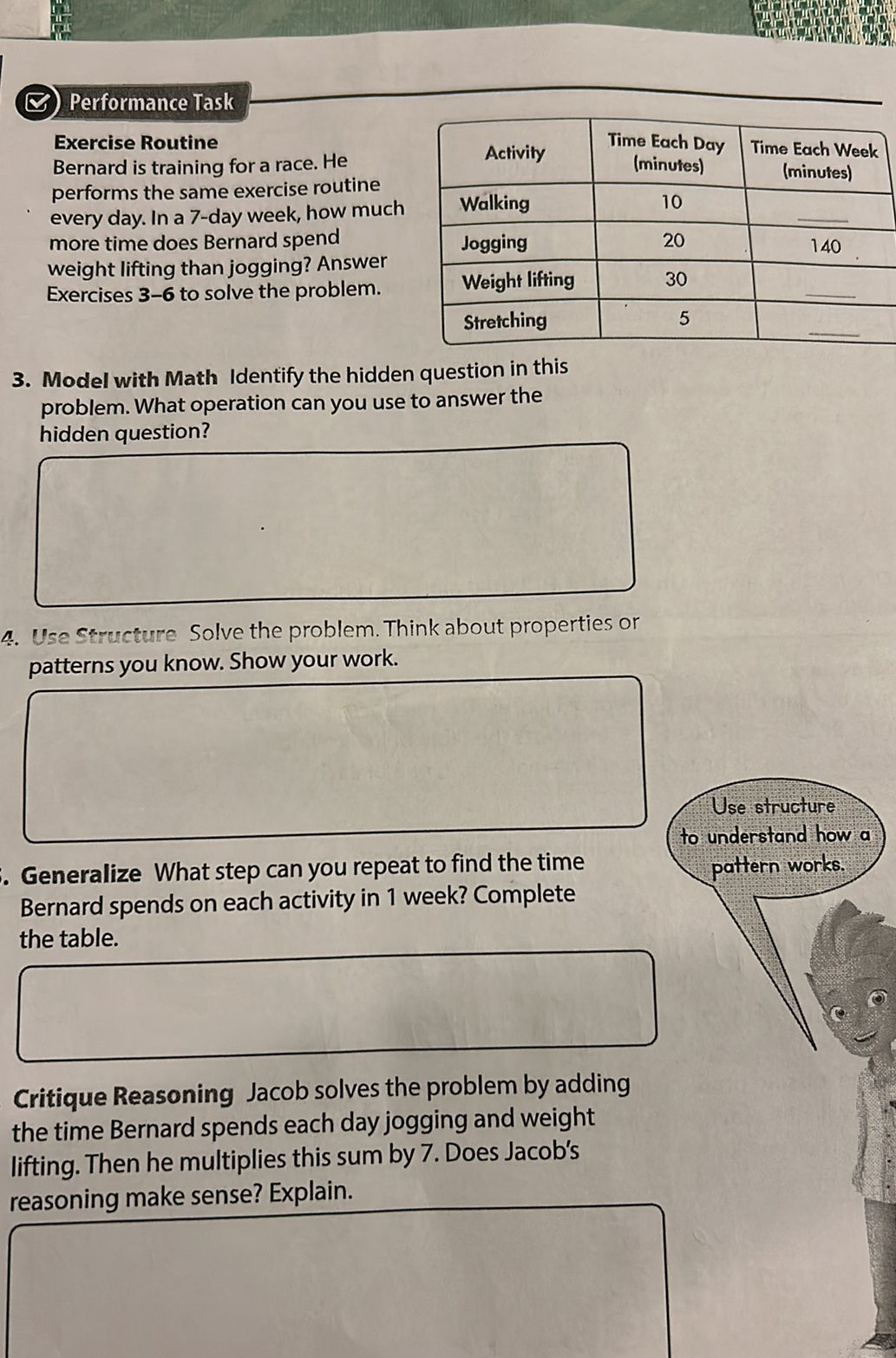 Exercise Routine Bernard is training for a | StudyX