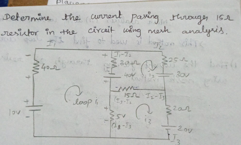 Determine the current passing through the | StudyX