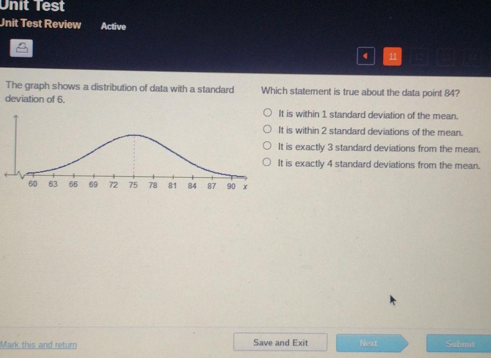 The graph shows a distribution of data with | StudyX