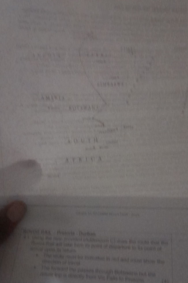 NOVEL RAIL: Pretoria: Durban 4.1 Using the | StudyX