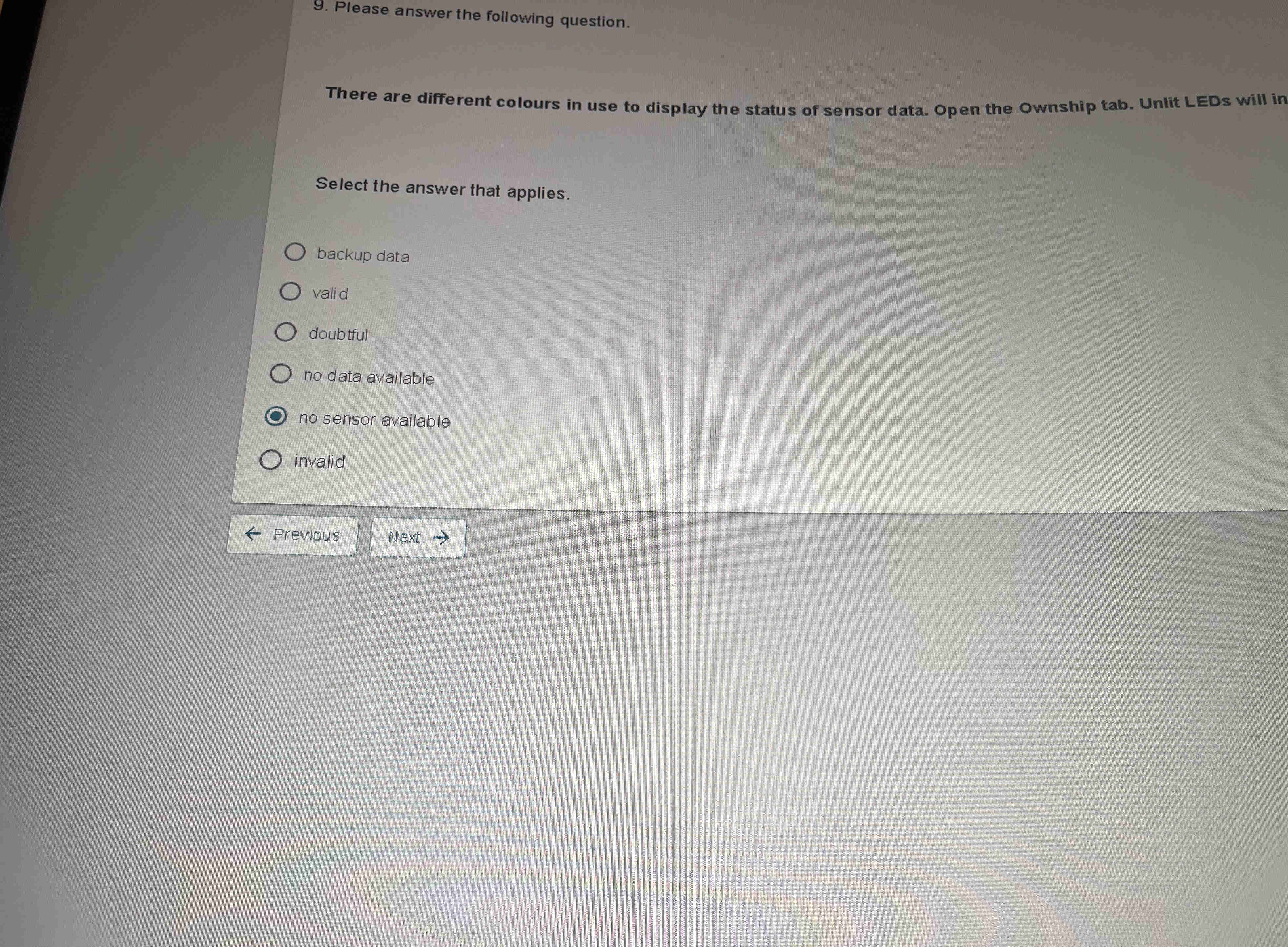 Please answer the following question. There