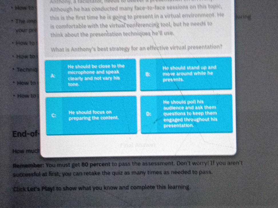 What is Anthony's best strategy for an | StudyX
