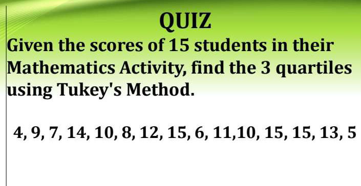 Given the scores of 15 students in their | StudyX
