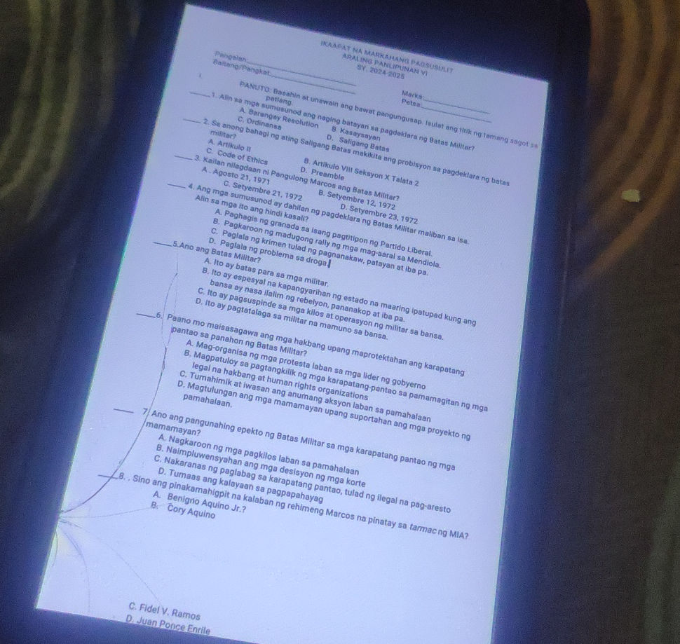 Pangalan: Balitang/Pangkat.... IKAAPAT NA | StudyX