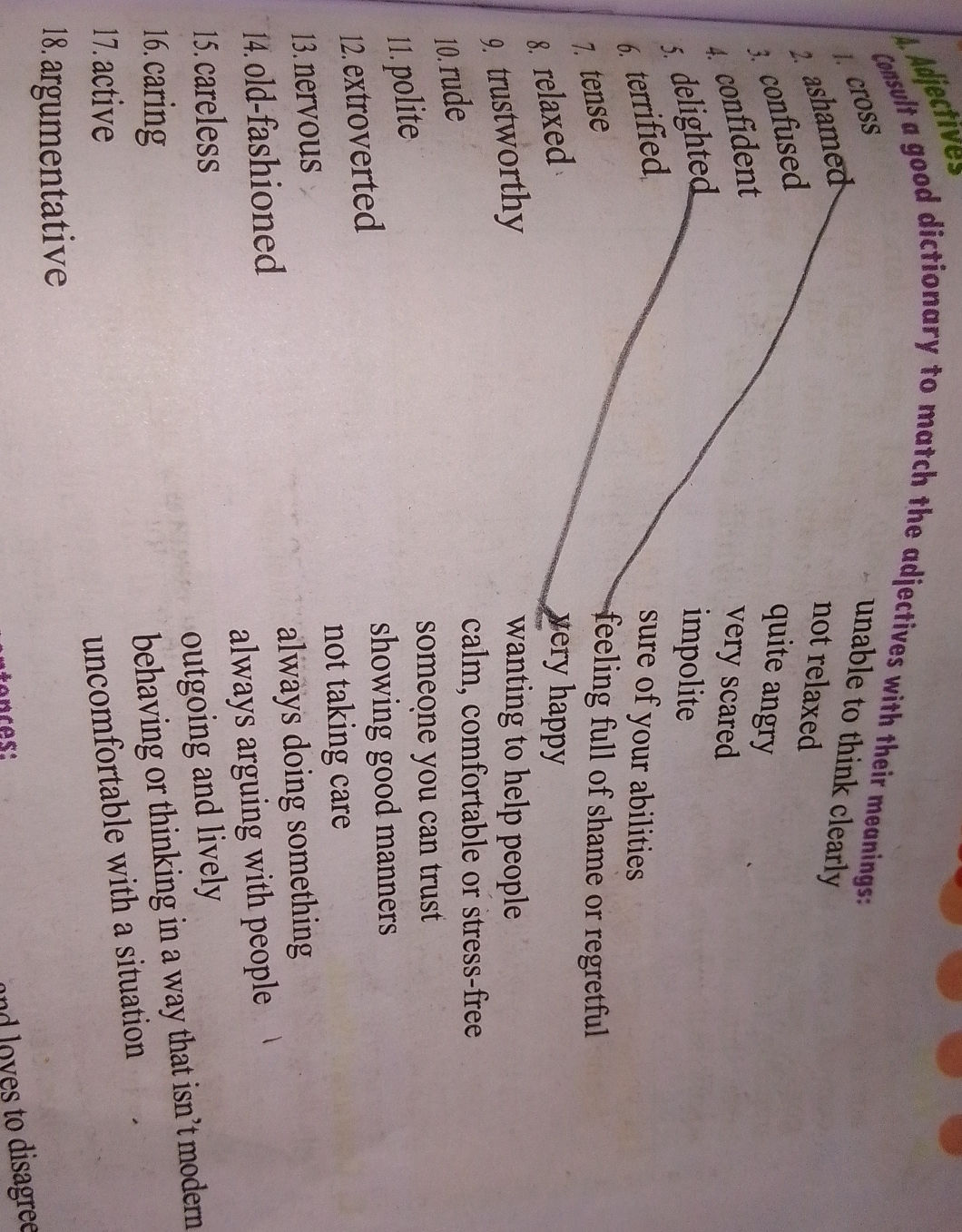 A. Adjectives Consult a good dictionary to | StudyX