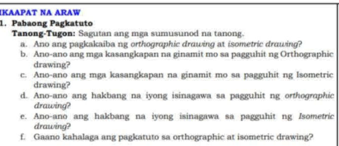Tanong-Tugon: Sagutan ang mga sumusunod na | StudyX