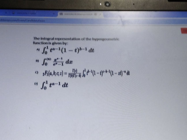 The integral representation of the | StudyX
