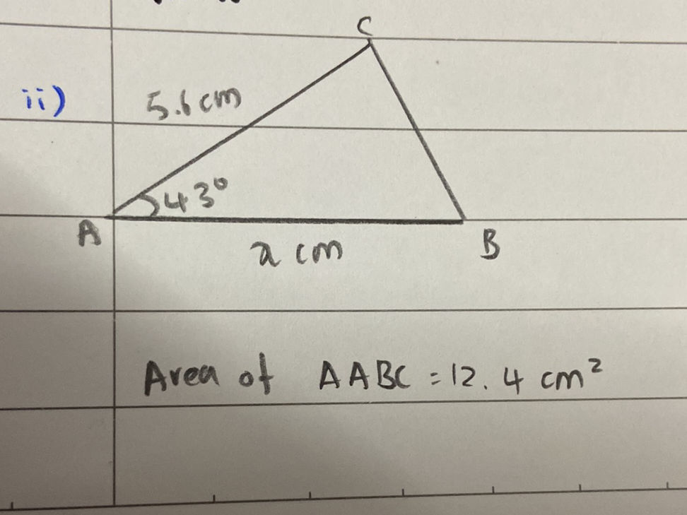 The image shows a triangle ABC with the | StudyX