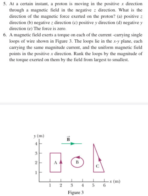 5. At a certain instant, a proton is moving | StudyX