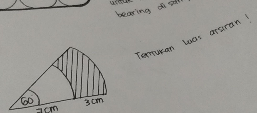 Tentukan luas arsiran! Diagram shows a | StudyX