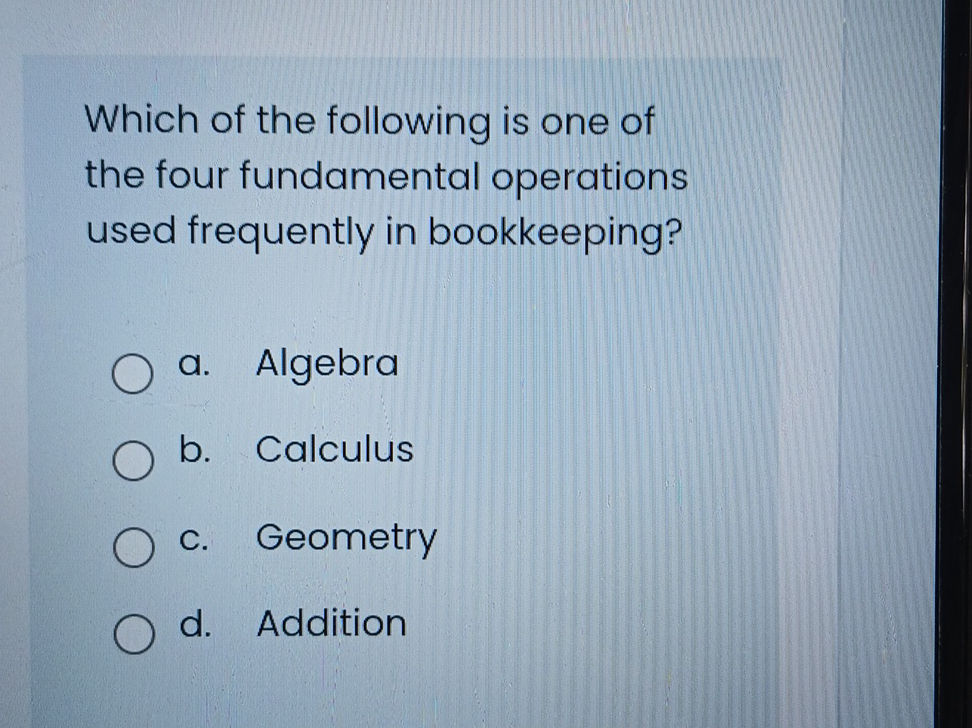 Which of the following is one of the four | StudyX