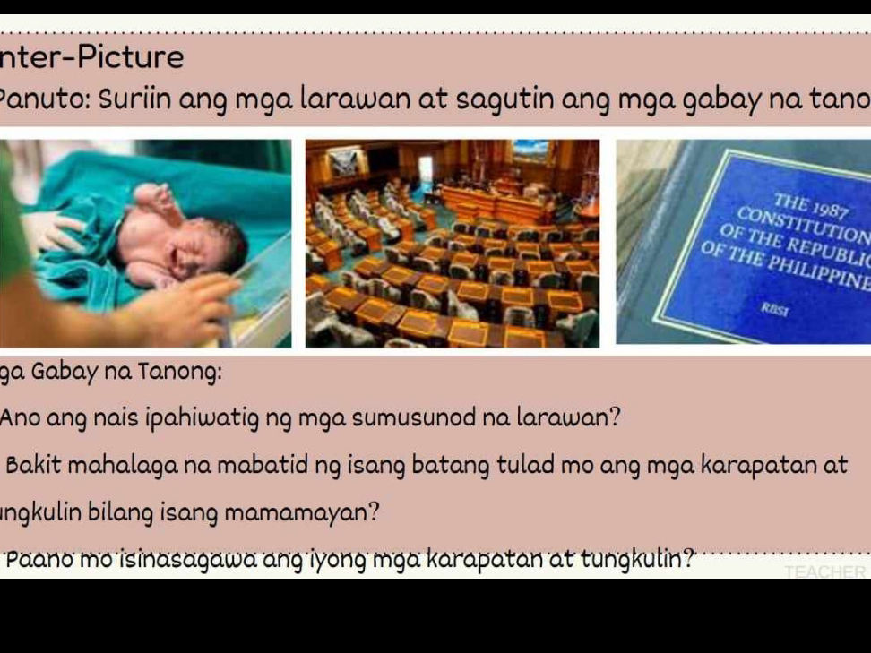 Inter-Picture Panuto: Suriin ang mga larawan | StudyX