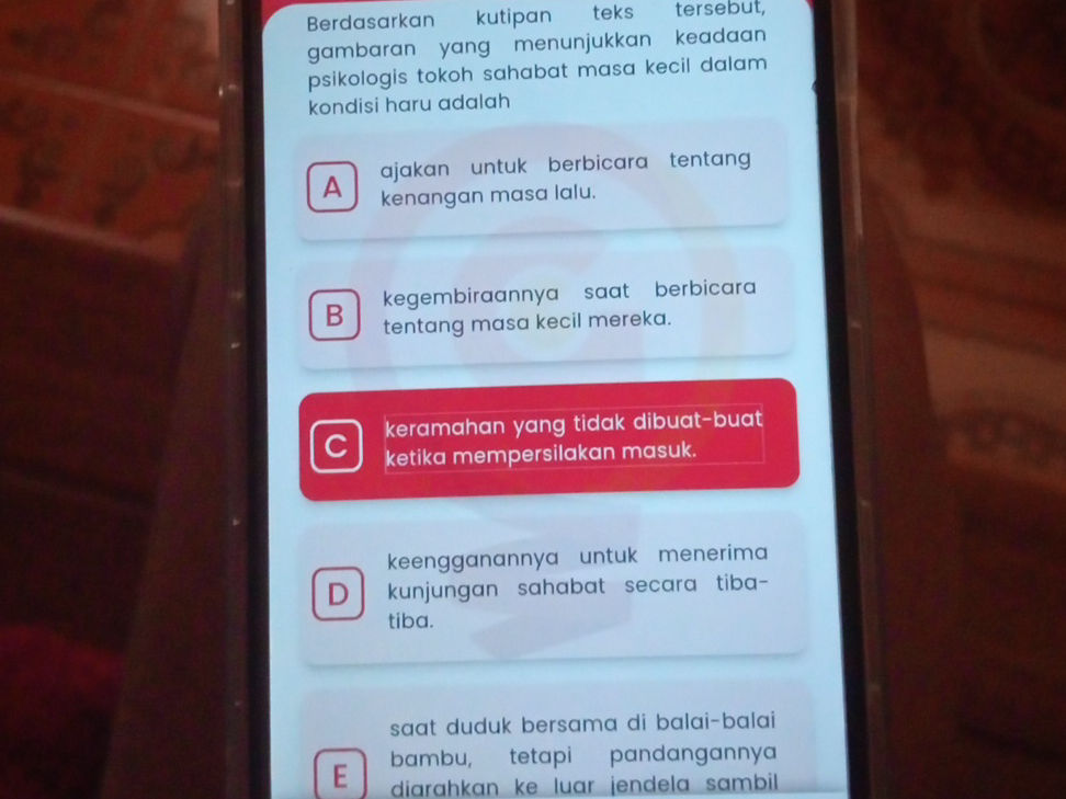 Berdasarkan kutipan teks tersebut, gambaran | StudyX