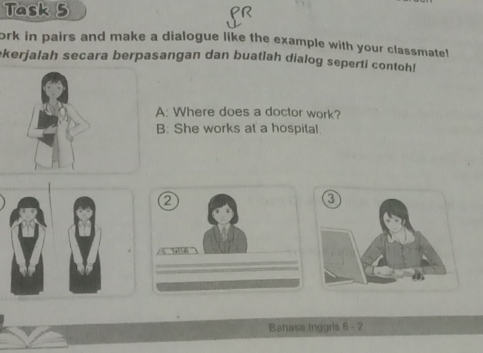 Work in pairs and make a dialogue like the | StudyX