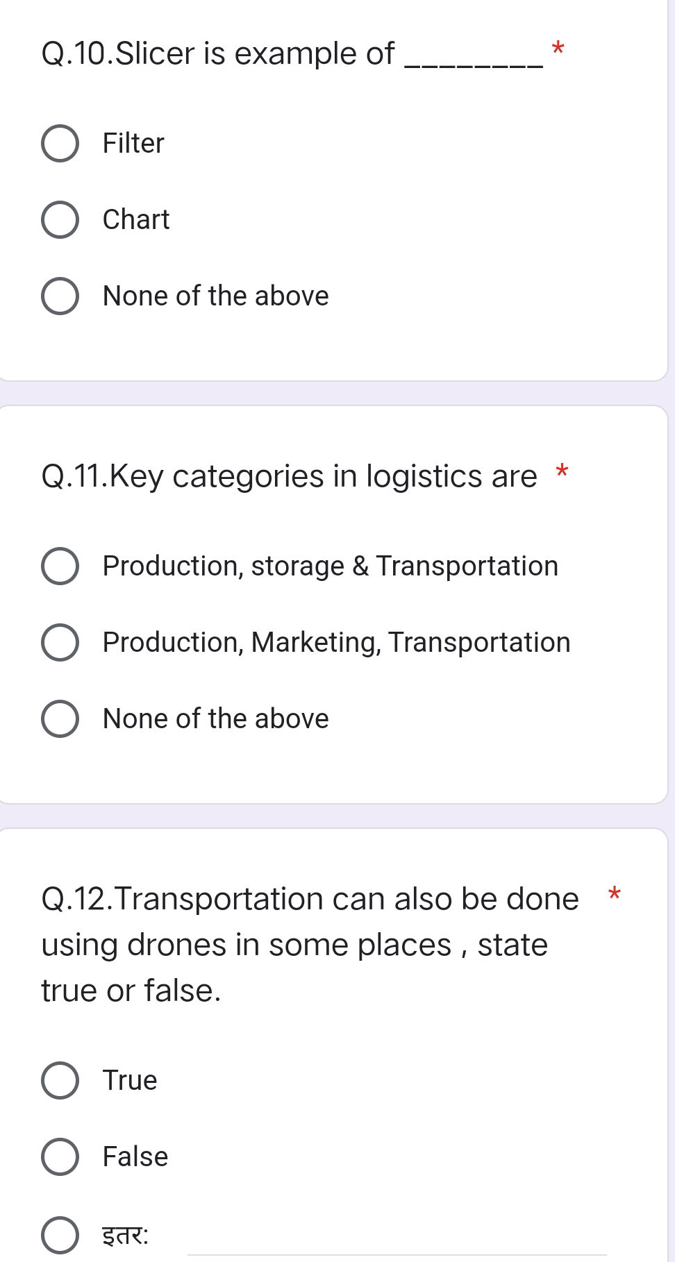 Q.10. Slicer is example of Filter Chart | StudyX