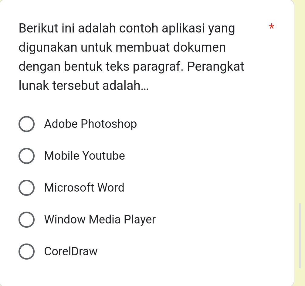Berikut ini adalah contoh aplikasi yang | StudyX