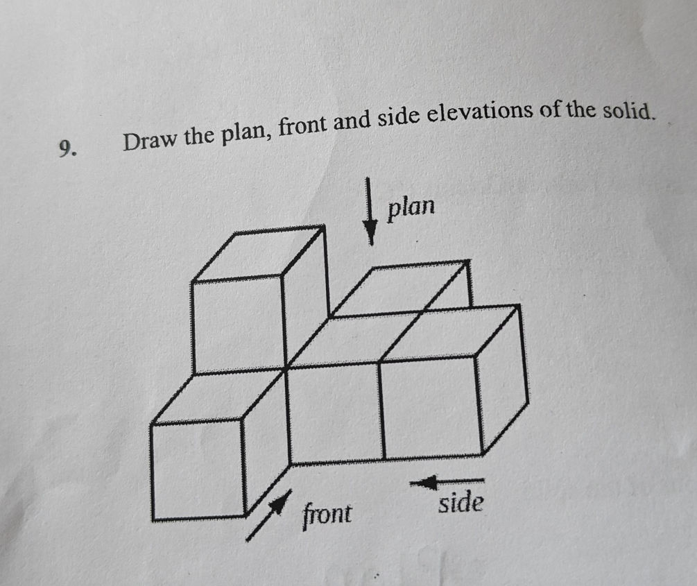 9. Draw the plan, front and side elevations | StudyX