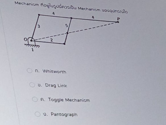 Mechanism ที่อยู่ในรูปนี้ควรเป็น Mechanism | StudyX