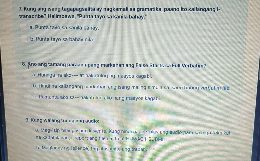 7. Kung ang isang tagapagsalita ay nagkamali | StudyX