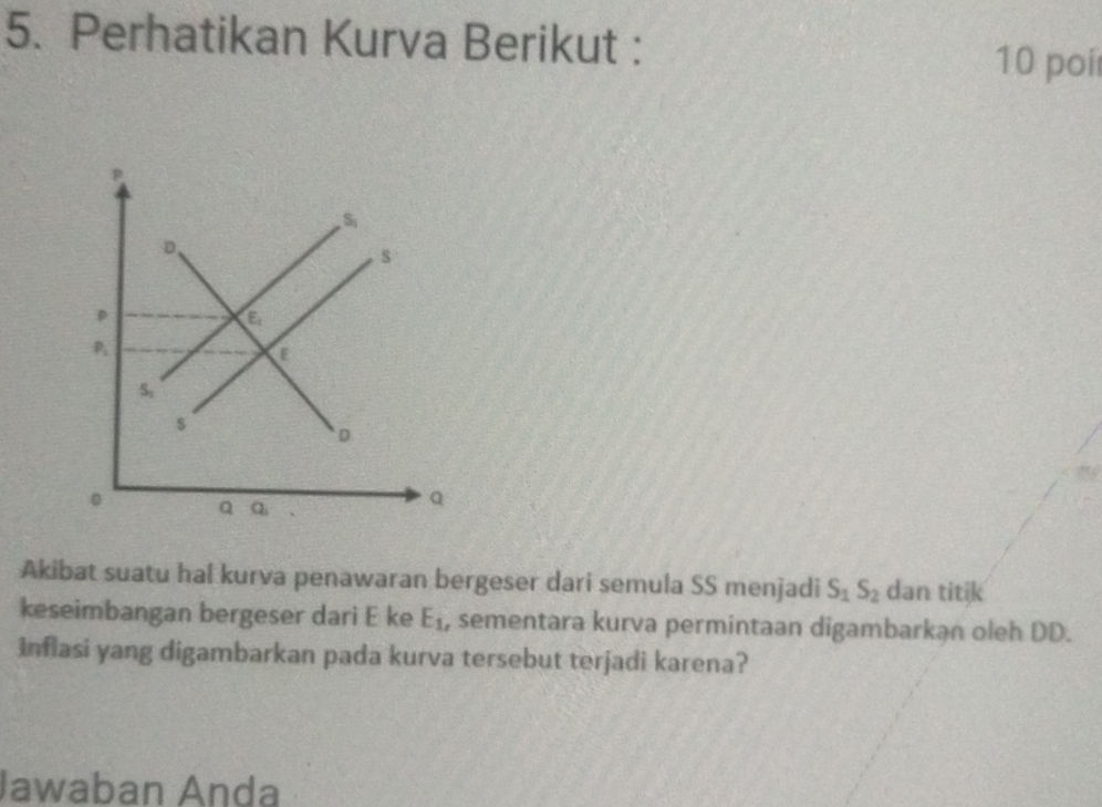 5. Perhatikan Kurva Berikut : Akibat suatu | StudyX