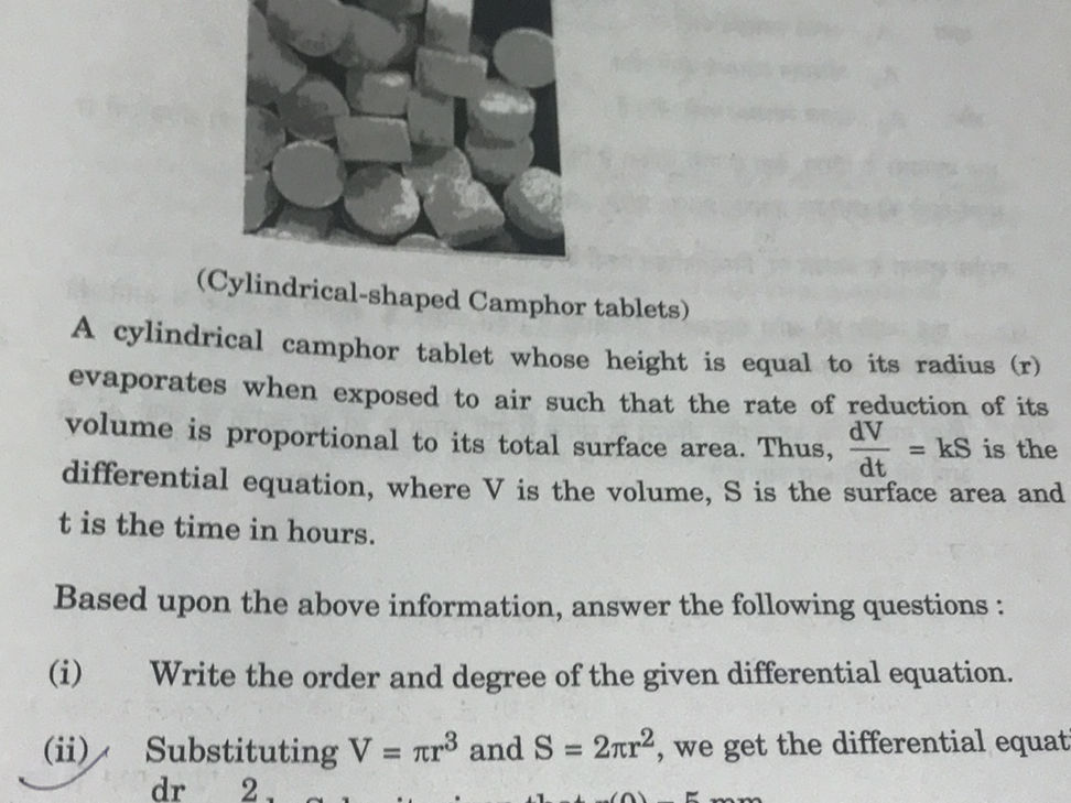 (Cylindrical-shaped Camphor tablets) A | StudyX