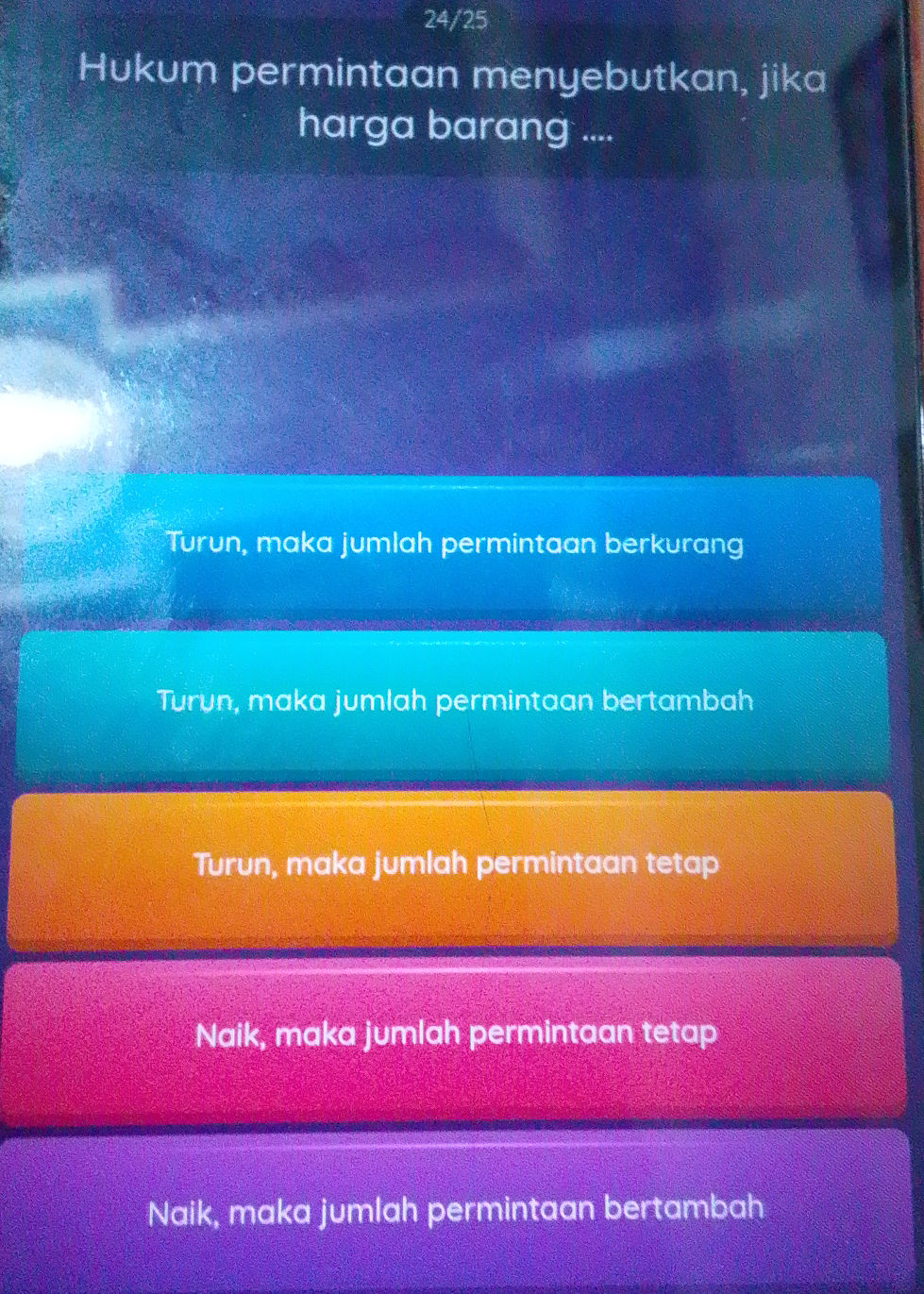 Hukum permintaan menyebutkan, jika harga | StudyX