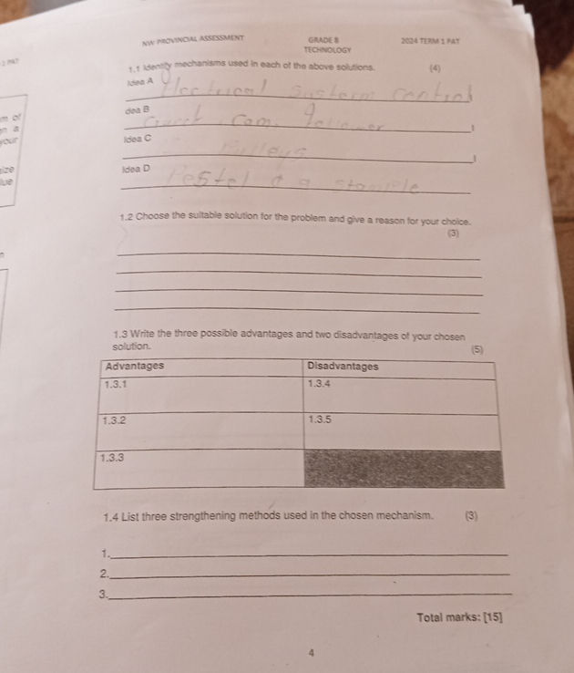 1.1 Identify mechanisms used in each of the | StudyX