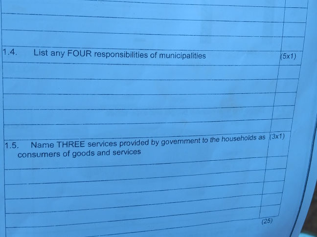 1.4. List any FOUR responsibilities of | StudyX