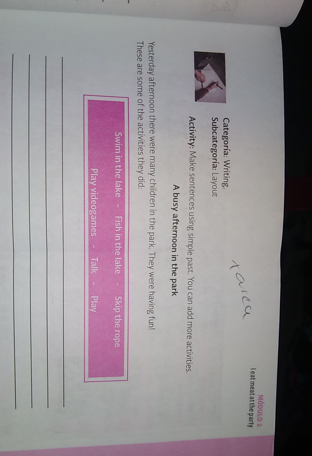 Activity: Make sentences using simple past. | StudyX