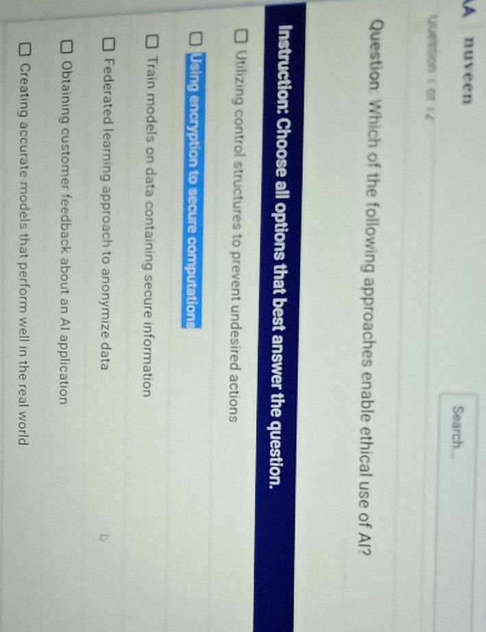 Question: Which of the following approaches | StudyX