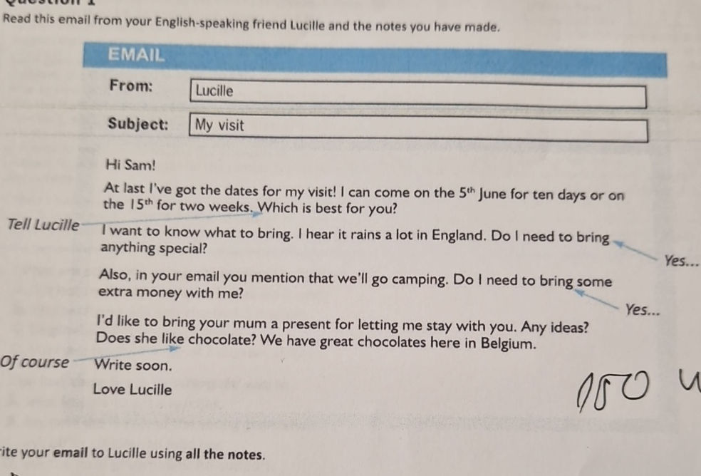 Read this email from your English-speaking | StudyX