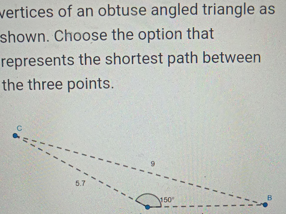vertices of an obtuse angled triangle as | StudyX
