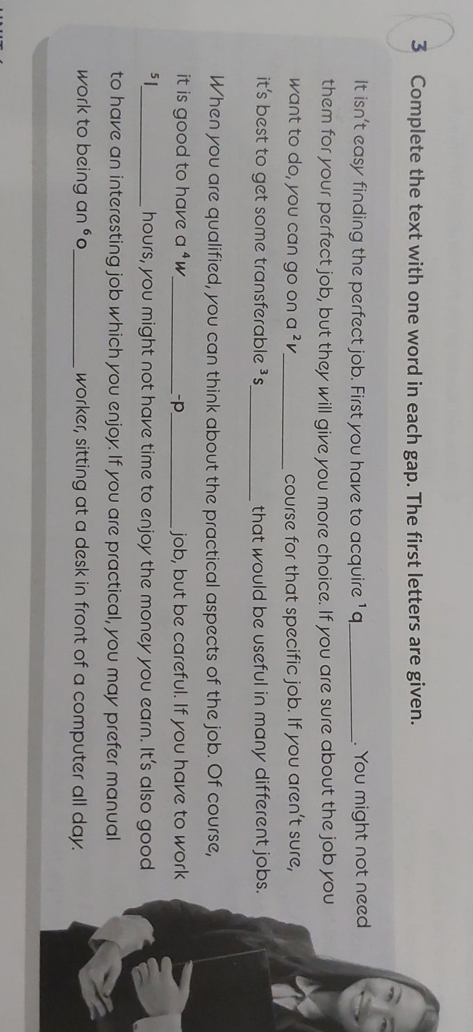 3 Complete the text with one word in each | StudyX