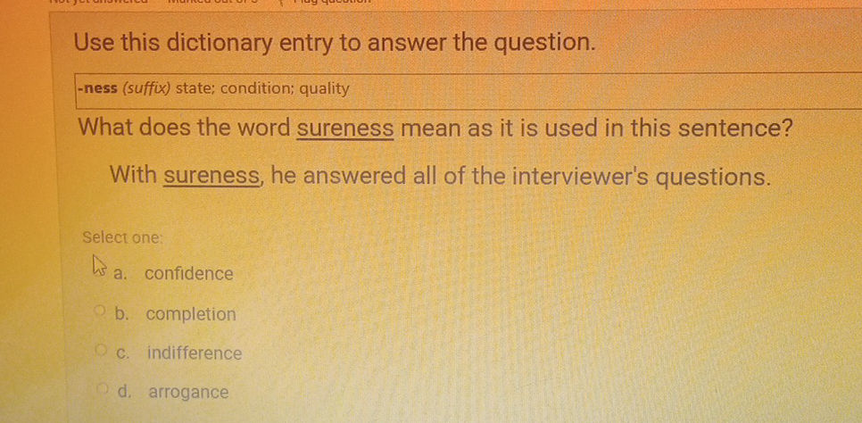 Use this dictionary entry to answer the | StudyX