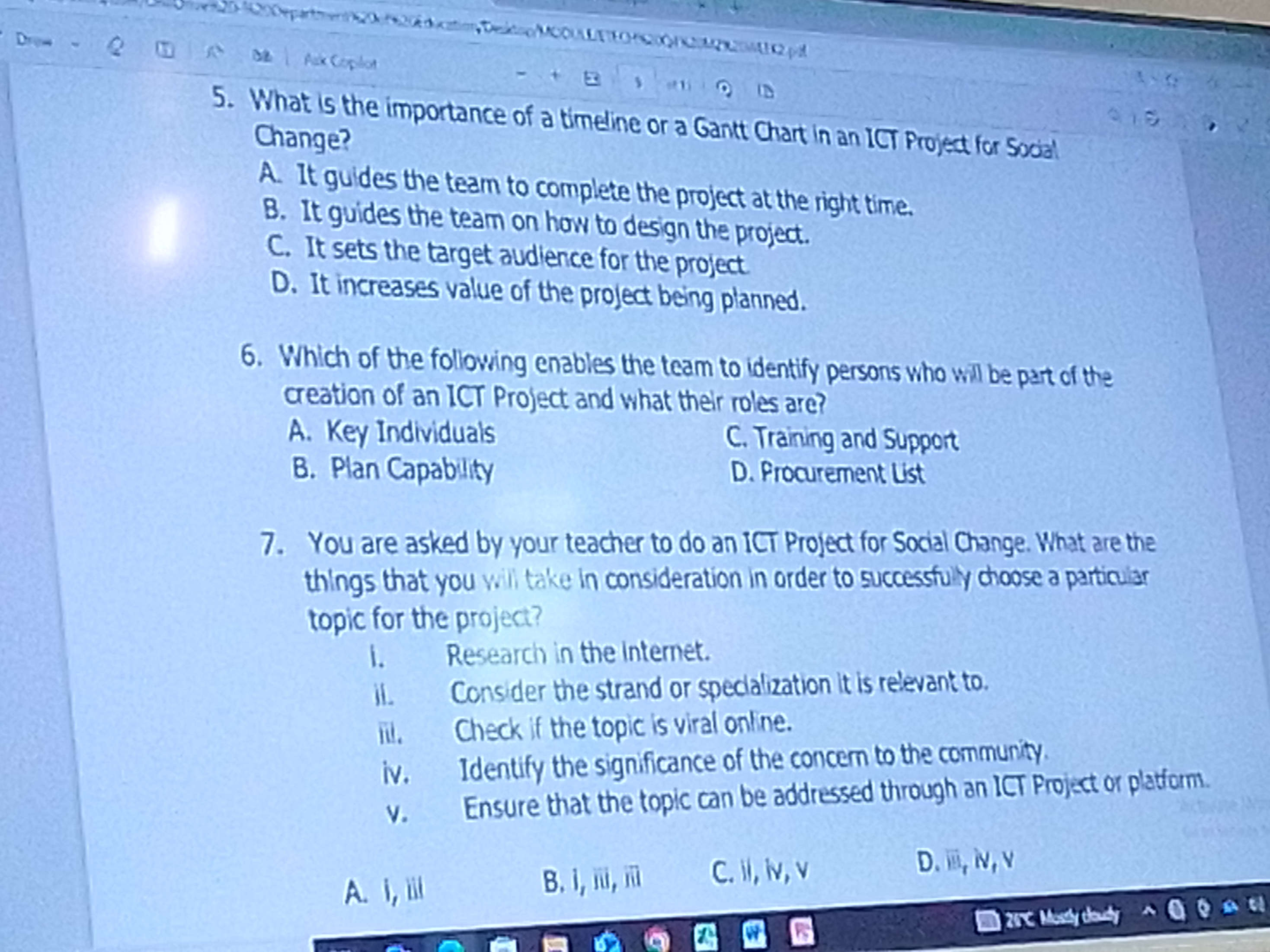 5. What is the importance of a timeline or a | StudyX