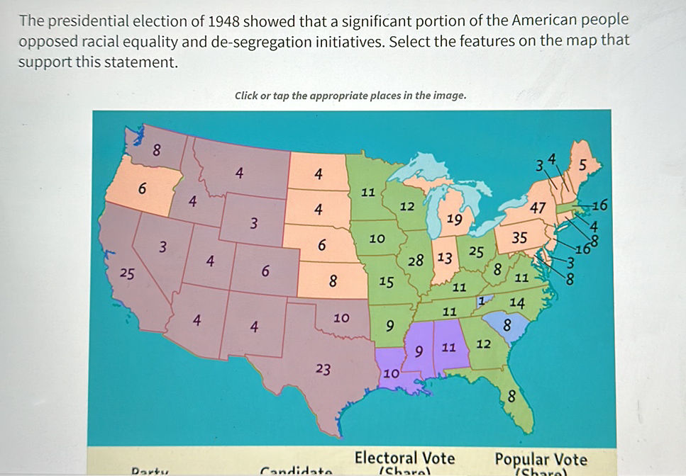 The presidential election of 1948 showed | StudyX