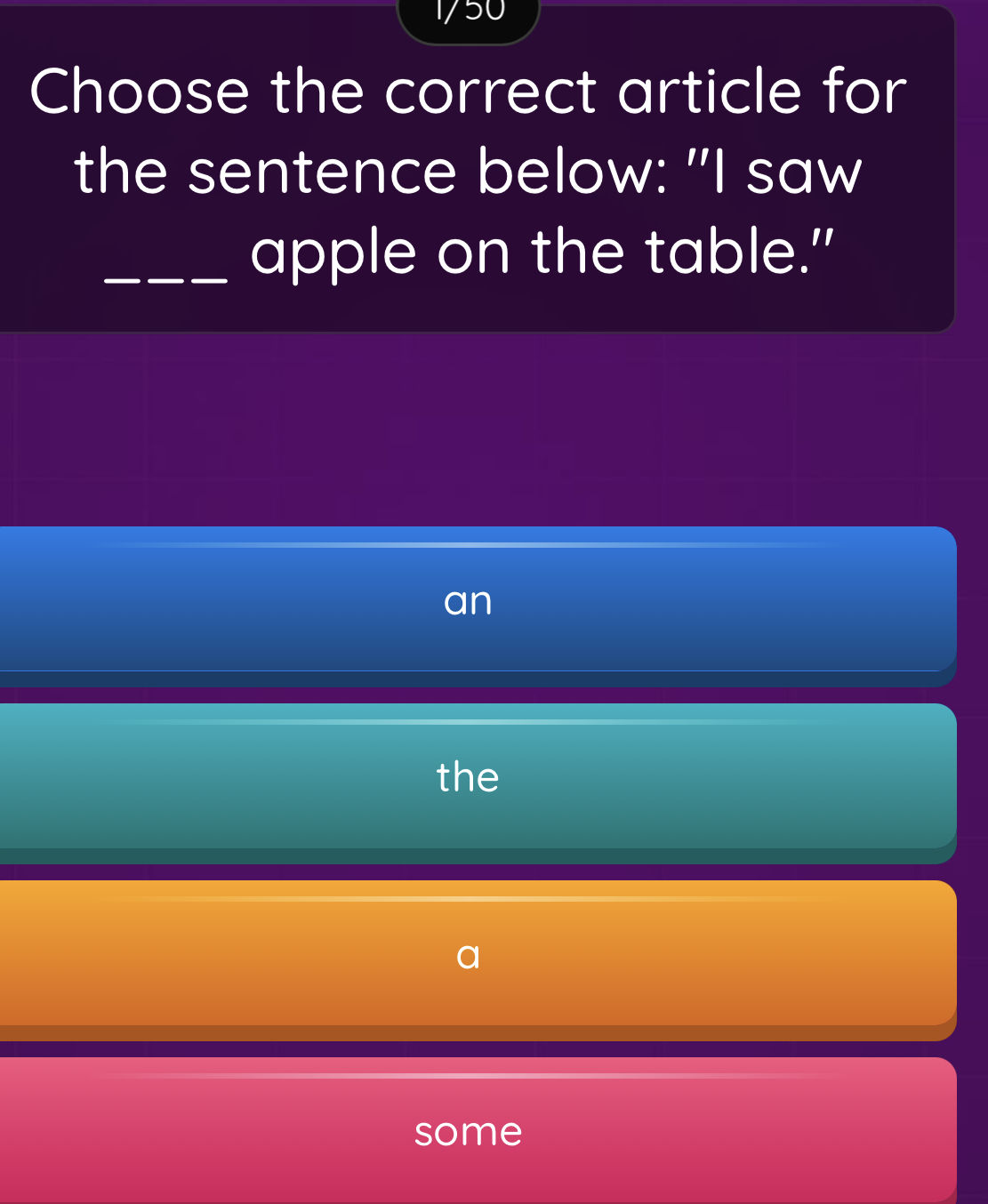 Choose the correct article for the sentence | StudyX