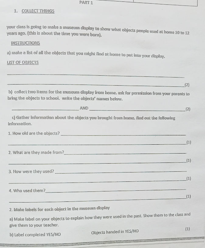 1. COLLECT THINGS your class is going to | StudyX