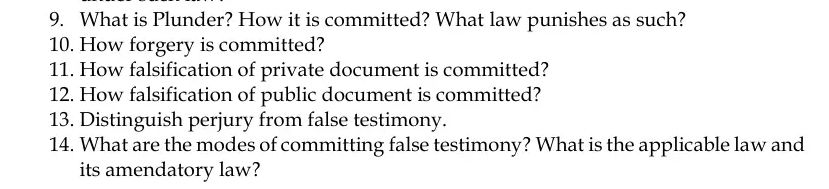 9. What is Plunder? How it is committed? | StudyX