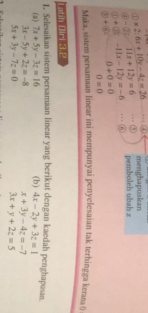 1. Selesaikan sistem persamaan linear yang | StudyX