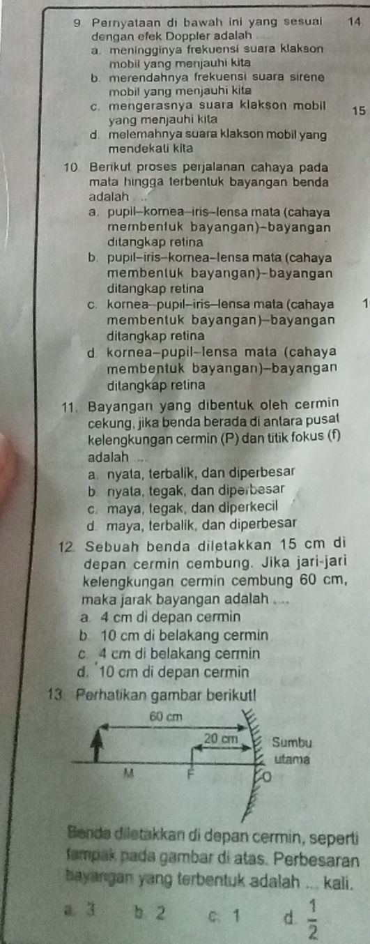 9. Pernyataan di bawah ini yang sesuai | StudyX
