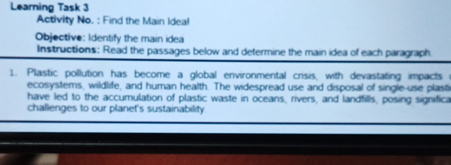 Learning Task 3 Activity No.: Find the Main | StudyX