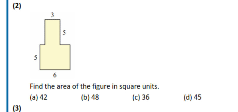 Find the area of the figure in square units. | StudyX
