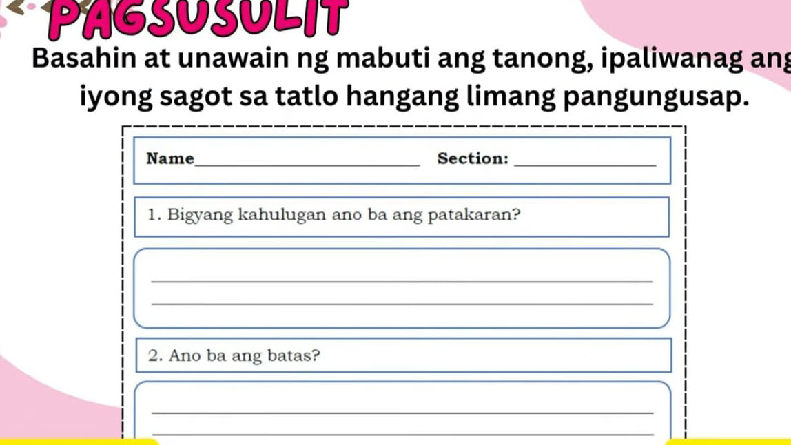 Name: ___________ Section: ___________ 1. | StudyX