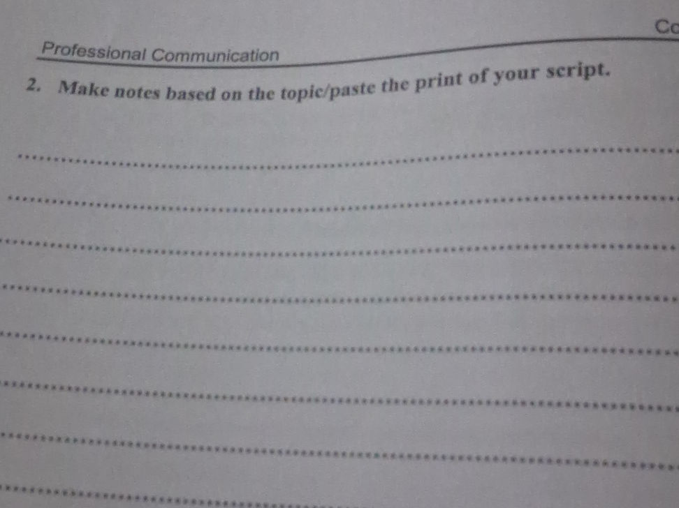 2. Make notes based on the topic/paste the | StudyX