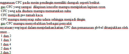 Penggunaan CFC pada mesin pendingin memiliki | StudyX