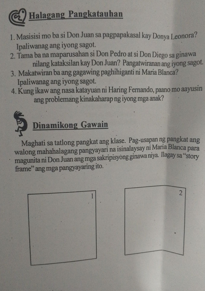 1. Masisisi mo ba si Don Juan sa | StudyX